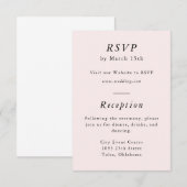 Simple Blush Pink Spring RSVP Card | Zazzle