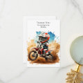 Simple Boho Motorcycle Birthday Thank You Card | Zazzle