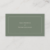 Simple Boho Sage Green Wedding Entree Choice Flat Place Card | Zazzle