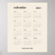 SImple Bold | Cream and Black 2024 Calendar Poster | Zazzle