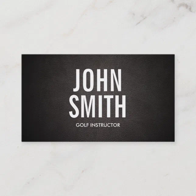 Simple Bold Text Golf Business Card | Zazzle