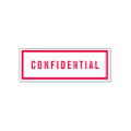 Simple Border Bold Red Confidential Self-inking Stamp | Zazzle
