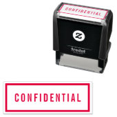 Simple Border Bold Red Confidential Self-inking Stamp | Zazzle