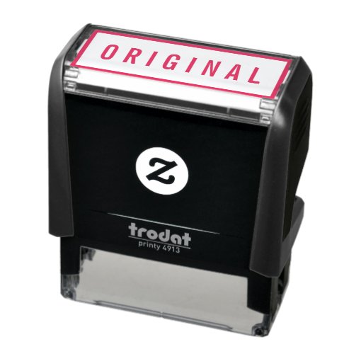 Simple Border Bold Red Original Self-inking Stamp | Zazzle