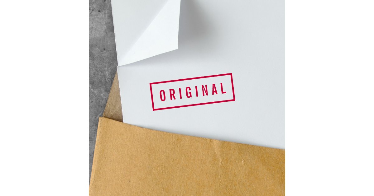 Simple Border Bold Red Original Self-inking Stamp | Zazzle