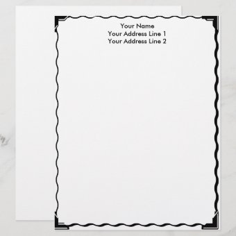 Simple Border Custom Letterhead | Zazzle