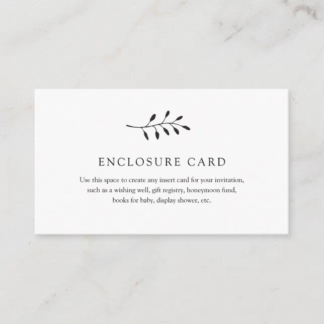 Simple Branch Enclosure Card | Zazzle