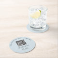 Simple Branded Business Logo QR Code Promotional Round Paper Coaster ...