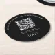 Simple Branded Business Logo QR Code Promotional Round Paper Coaster ...