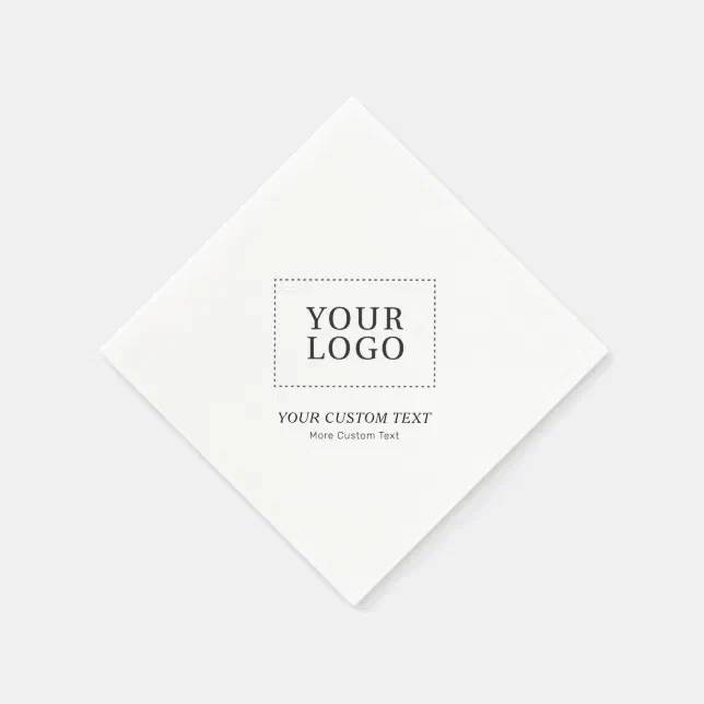 Simple Branded Custom Business Logo Promotional Napkins | Zazzle