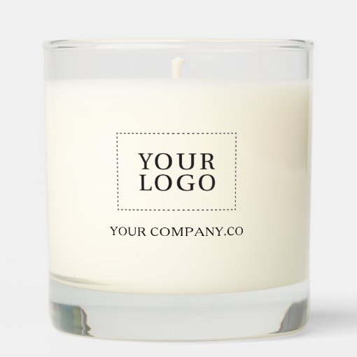 Simple Branded Custom Business Logo Promotional Scented Candle | Zazzle