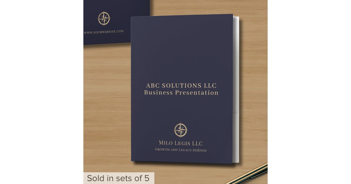 Simple Branded Presentation Folder | Zazzle