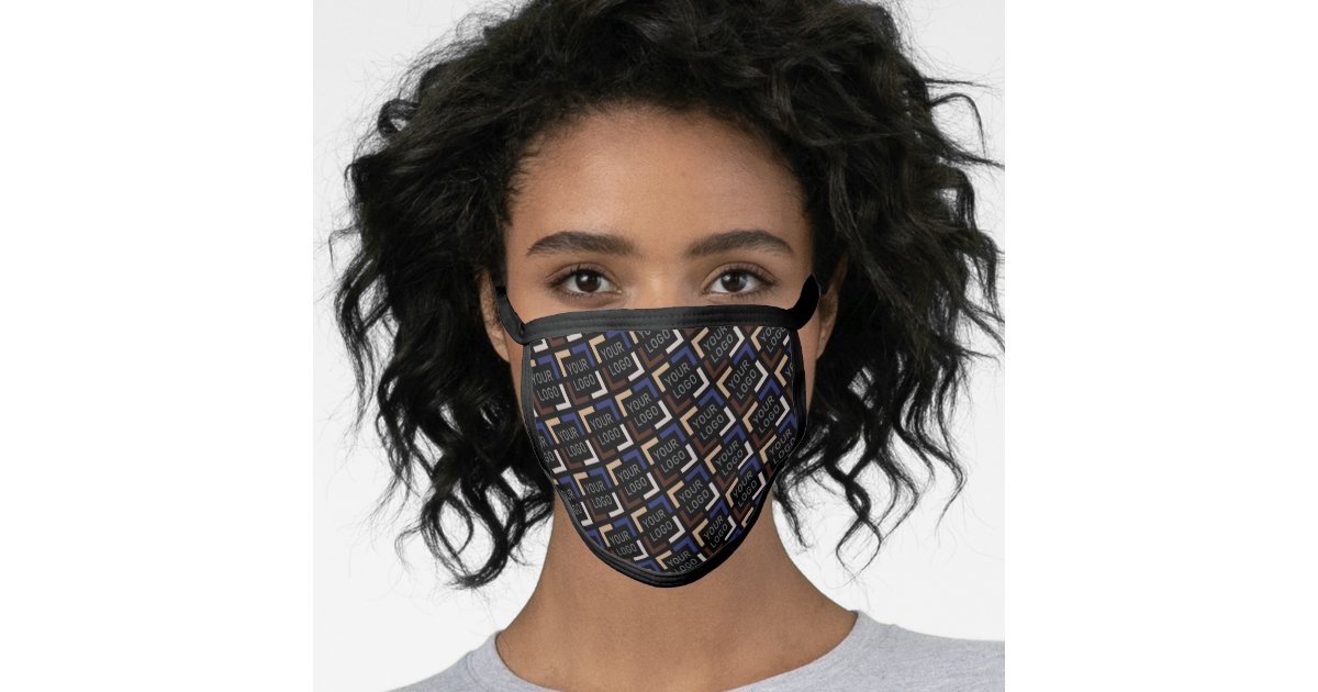 Simple Branding Custom Company Logo Face Mask | Zazzle
