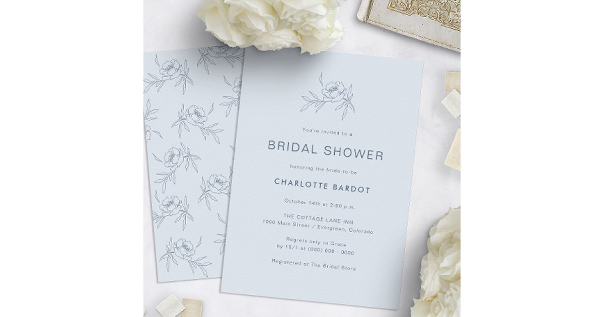 Simple Bridal Shower Invitation | Zazzle