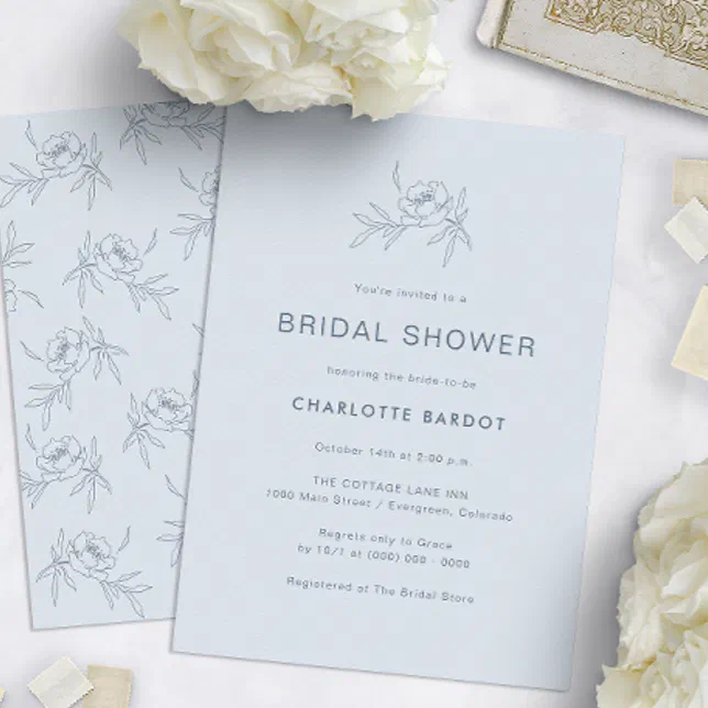 Simple Bridal Shower Invitation | Zazzle