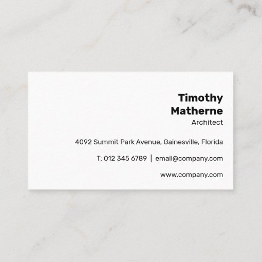 Simple Bright Orange Bold Modern Vibrant Business Card | Zazzle