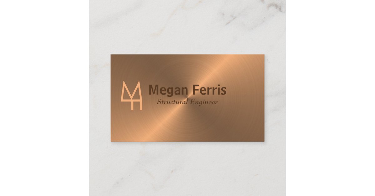 Simple Bronze Business Card | Zazzle