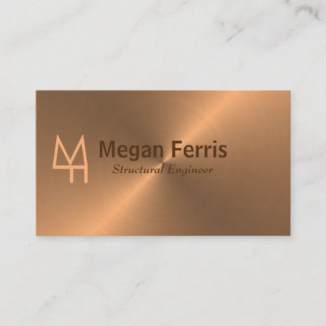 Simple Bronze Business Card | Zazzle