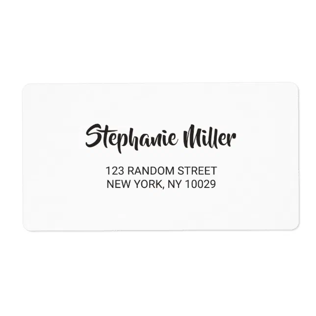 Simple Brush Calligraphy Wedding Address Label | Zazzle