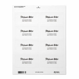 Simple Brush Calligraphy Wedding Address Label | Zazzle