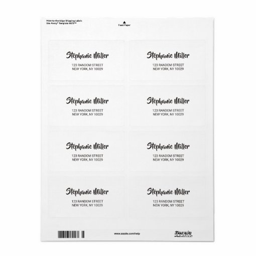Simple Brush Calligraphy Wedding Address Label | Zazzle
