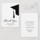 Simple budget graduation personalized thank you note card | Zazzle