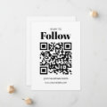 Simple Budget Scan to Follow QR Code Social Media Announcement | Zazzle