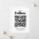 Simple Budget Scan to Follow QR Code Social Media Announcement | Zazzle