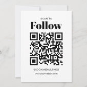 Simple Budget Scan to Follow QR Code Social Media Announcement | Zazzle