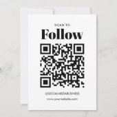 Simple Budget Scan to Follow QR Code Social Media Announcement | Zazzle