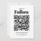 Simple Budget Scan to Follow QR Code Social Media Announcement | Zazzle