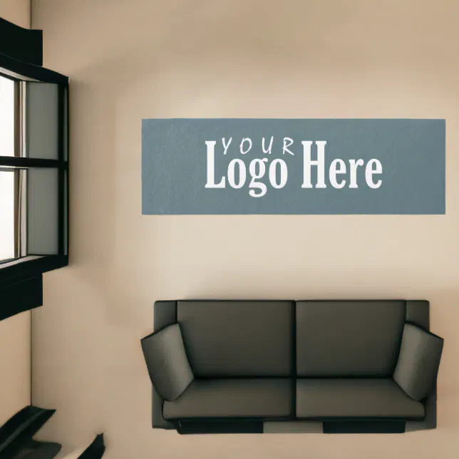 Simple Business Area Runner with Logo | Zazzle