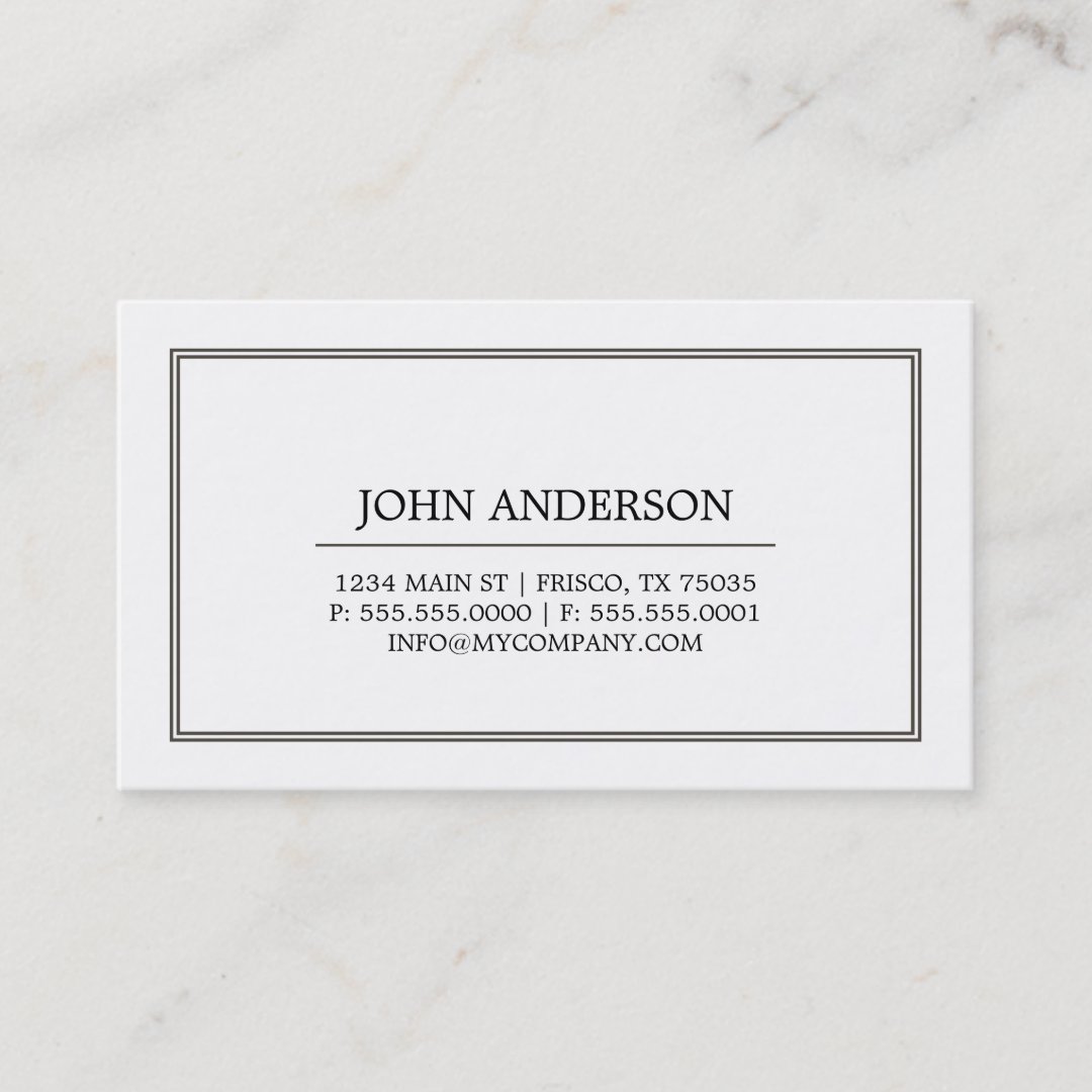 Simple Business Card | Zazzle