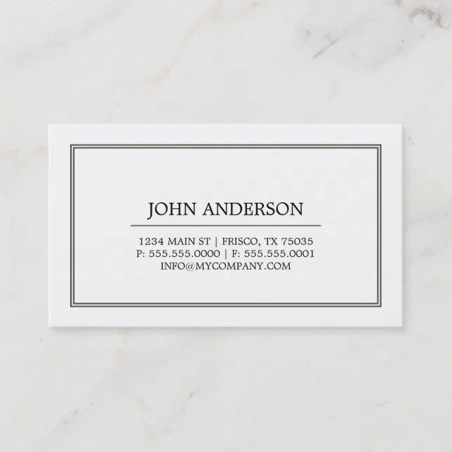Simple Business Card | Zazzle