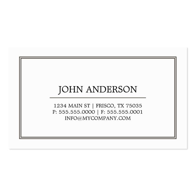 Simple Business Card