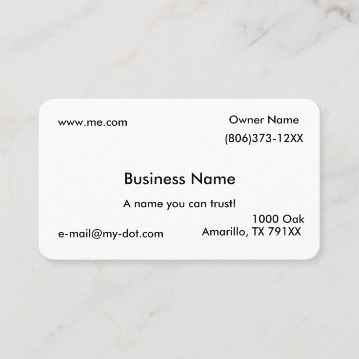 Simple Business Card | Zazzle