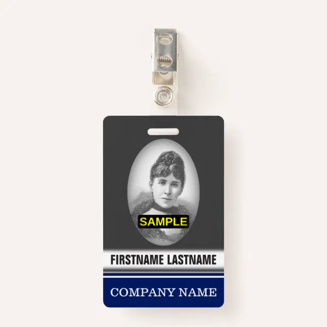 Simple Business Employee Photo Badge | Zazzle