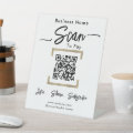 Simple Business Guest Scan to Pay Pedestal Sign | Zazzle
