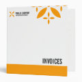 Simple Business Invoices 3 Ring Binder | Zazzle