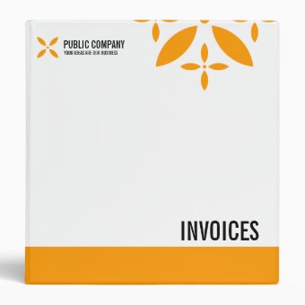 Simple Business Invoices 3 Ring Binder | Zazzle