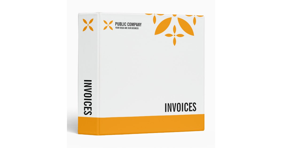 Simple Business Invoices 3 Ring Binder | Zazzle