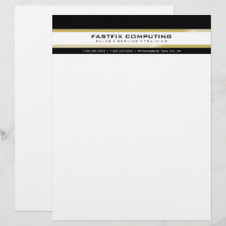 SIMPLE BUSINESS LETTERHEAD :: hi-tech zing 3 | Zazzle