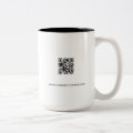 Simple Business logo Custom QR code website pro Two-Tone Coffee Mug ...