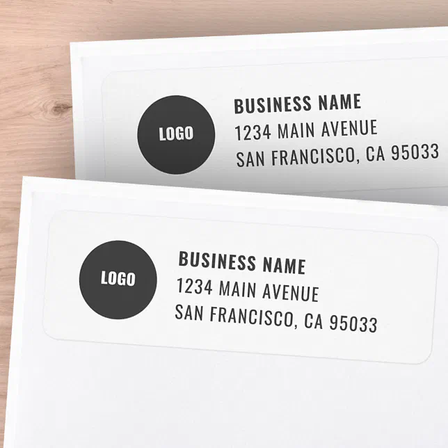 Simple Business Logo Mailing Return Address Label | Zazzle