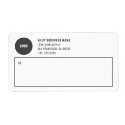 Simple Business Logo Mailing Shipping Labels | Zazzle