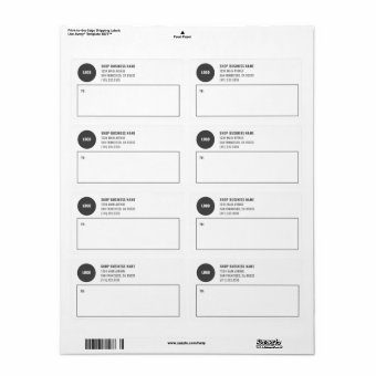 Simple Business Logo Mailing Shipping Labels | Zazzle