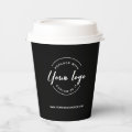 Simple business logo Modern professional Paper Cup | Zazzle