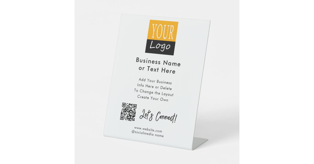 Simple Business Logo Pedestal Sign | Zazzle