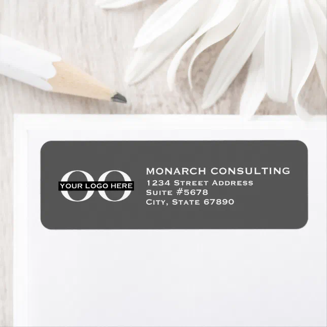 Simple Business Logo Return Address Label | Zazzle