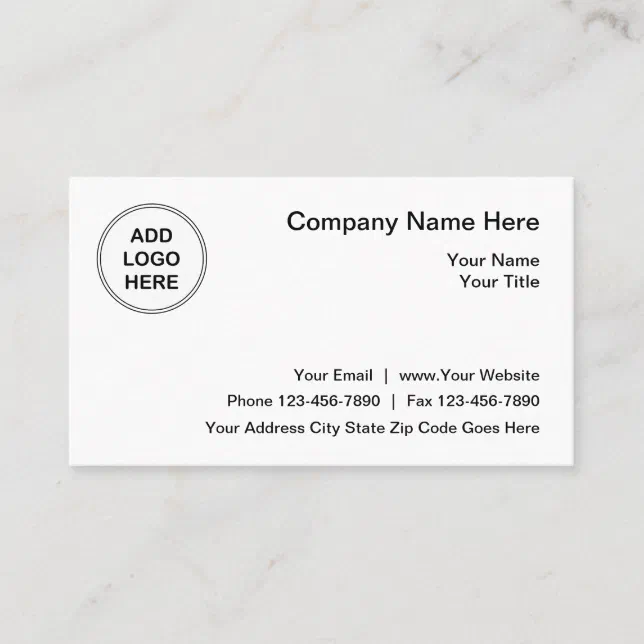 Simple Business Logo Template Business Card | Zazzle